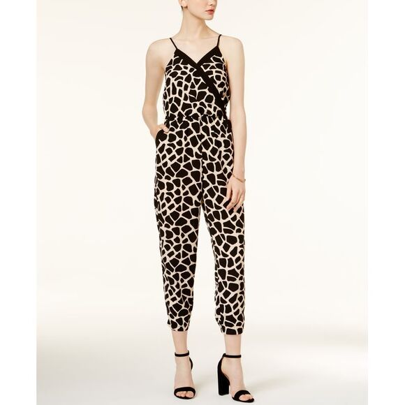 Bar III | Pants & Jumpsuits | Bar Iii Giraffe Print Jumpsuit | Poshmark